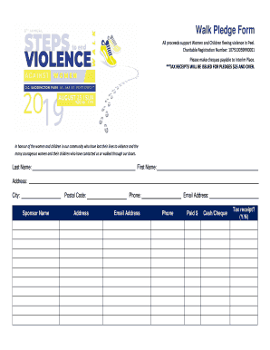 Fillable Online Walk Pledge Form - AKA raisin Fax Email Print - pdfFiller