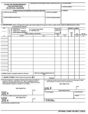 Optional Form 1164 - Fill Online, Printable, Fillable, Blank | pdfFiller