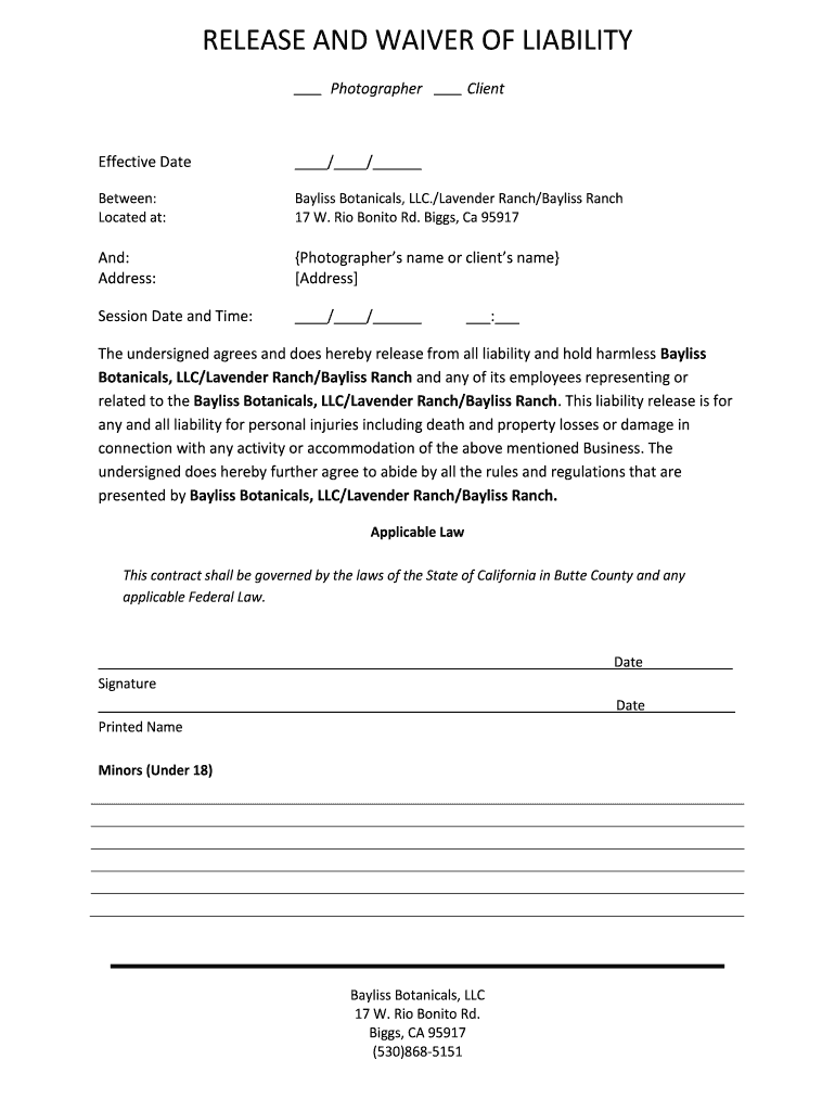 Fillable Online Lavender Ranch 17 W Rio Bonito Rd Biggs, CA Cosmetics ...