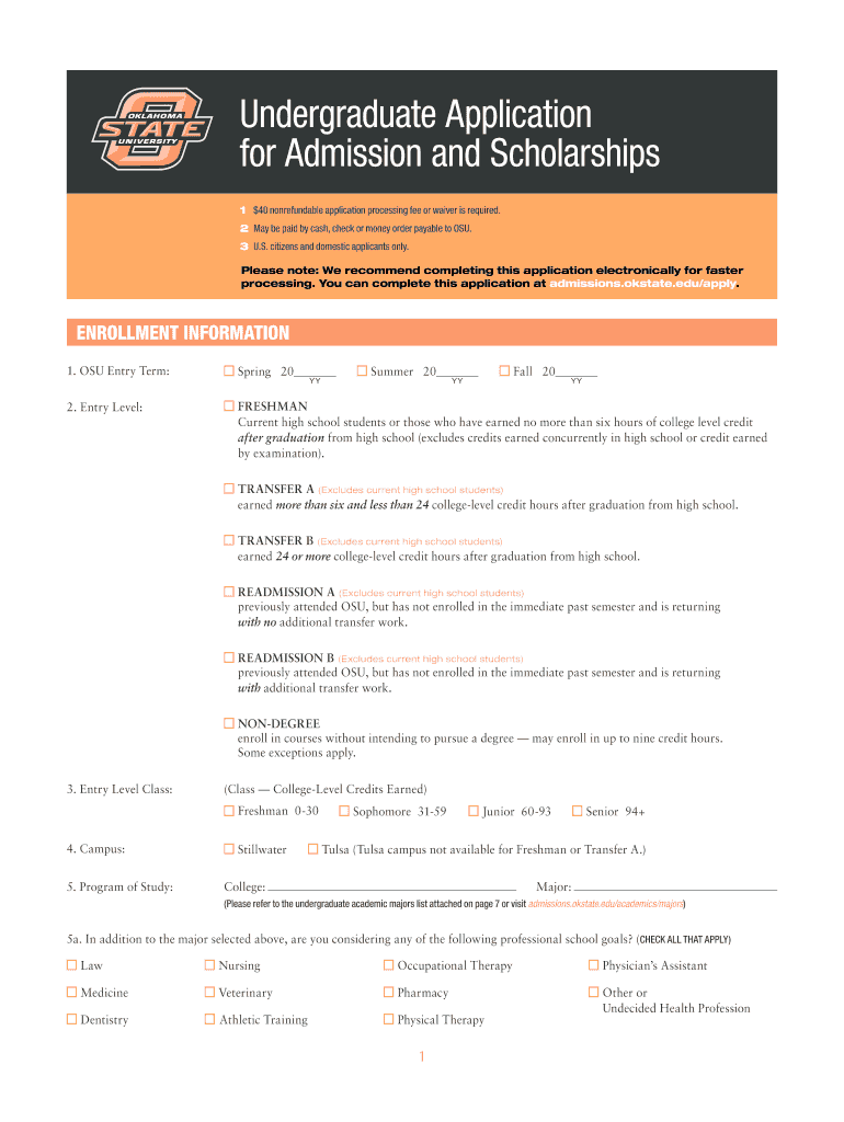 Fillable Online Undergraduate Admissions: Frequently Asked Questions ...