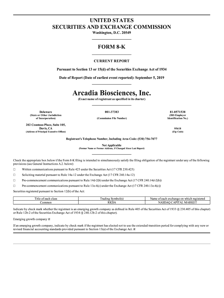 Fillable Online Download PDF - Arcadia Biosciences, Inc. Fax Email ...