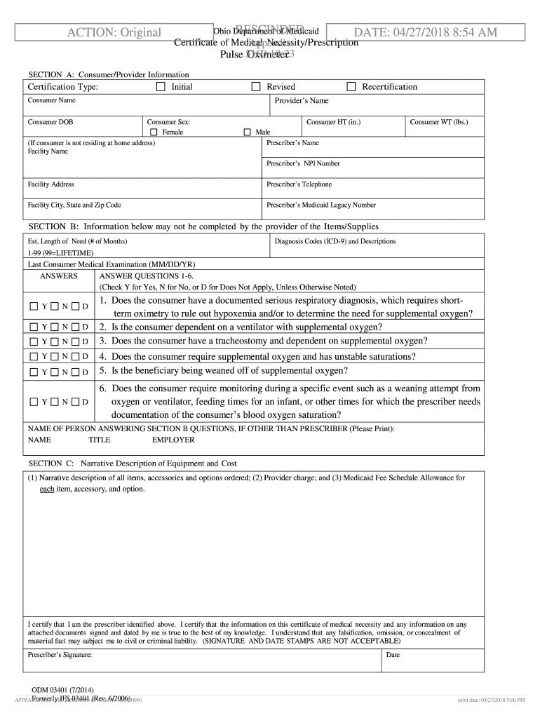 Fillable Online codes ohio Health Certificate of Coverage - EOC ...