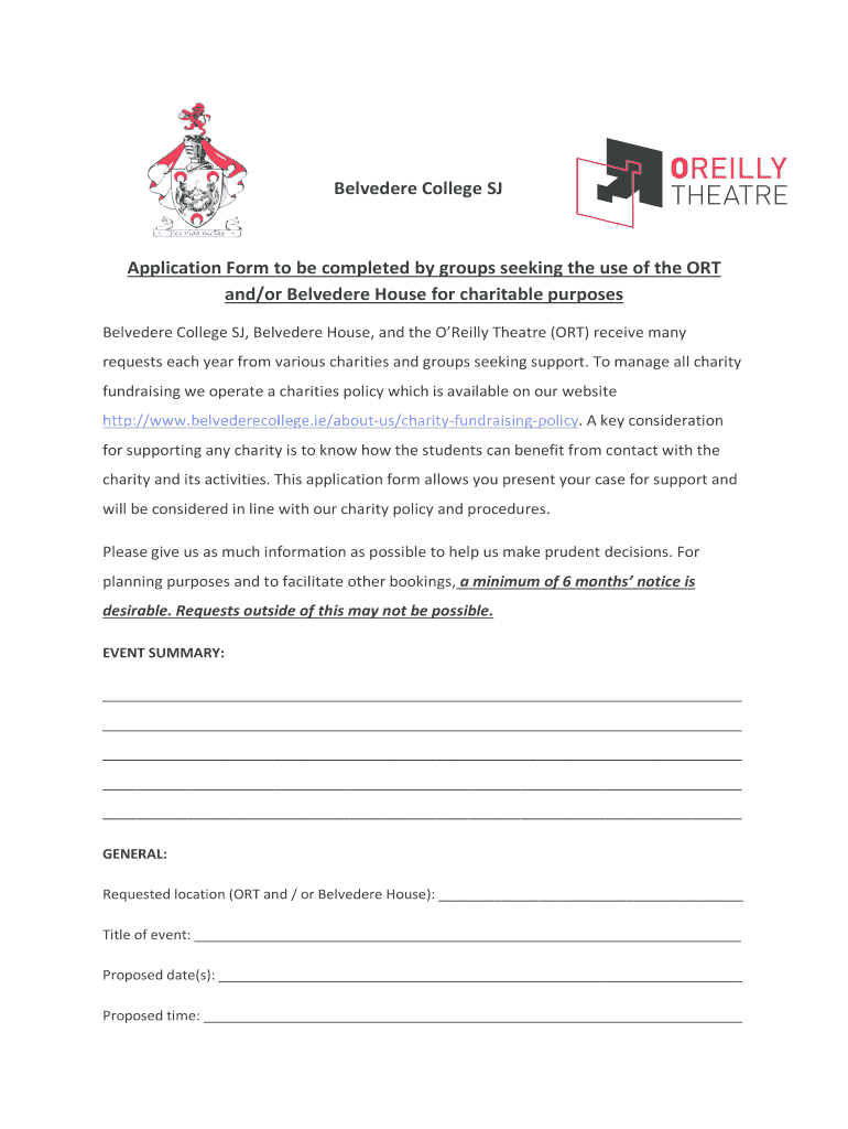 Fillable Online ORT Charity Application Form BLANK.docx Fax Email Print ...