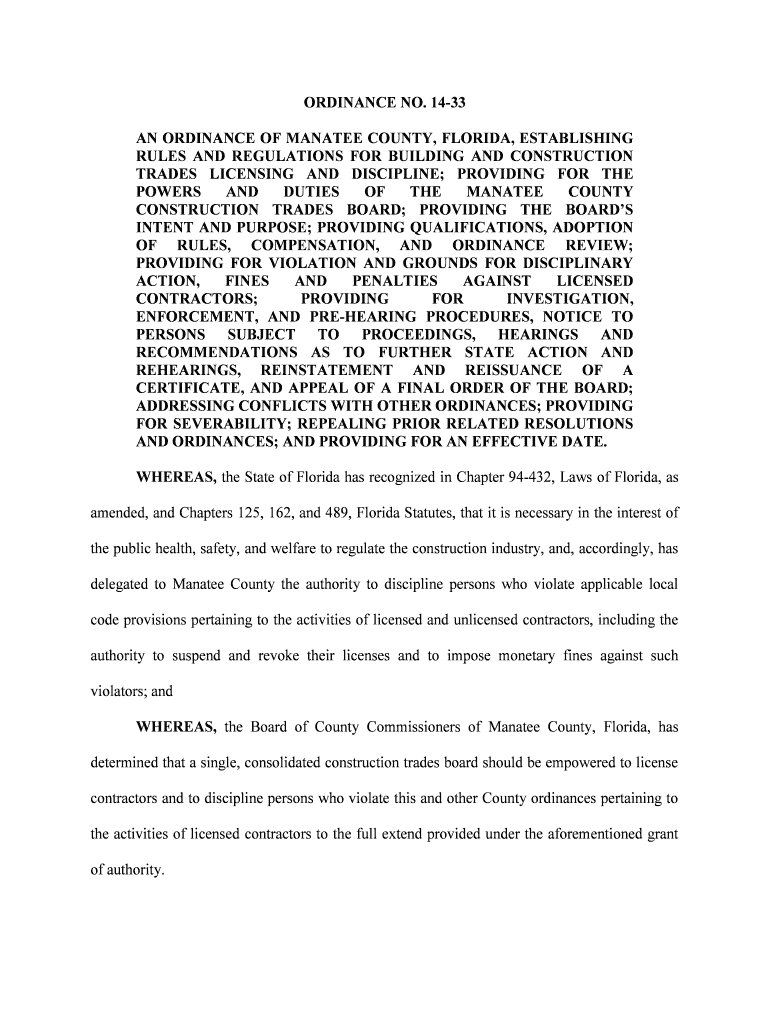 Fillable Online Register as a Contractor - Manatee County Fax Email ...