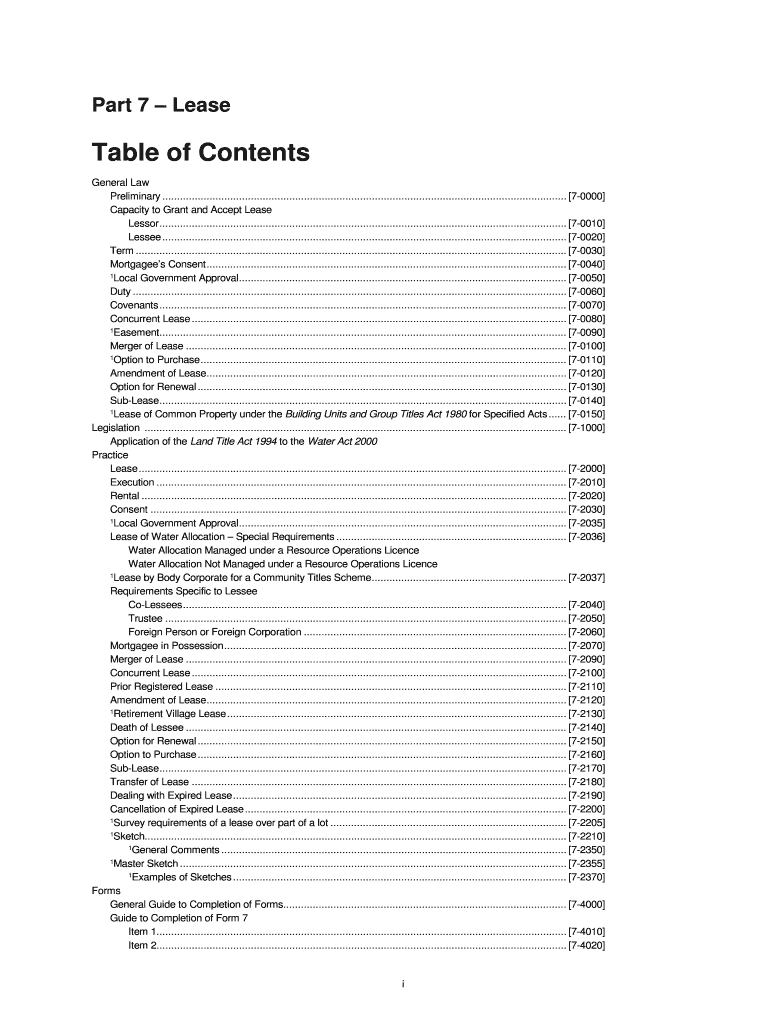 Fillable Online Land Title Practice Manual Part 7 Lease. Land Title Practice Manual Part 7 ...