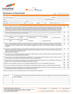 Fillable Online Declaration-of-Good-Health-Form-(DGH)IndividualNew Logo ...