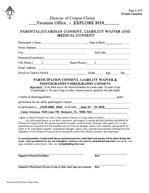Fillable Online High School and Middle School Parental Consent Form Fax ...