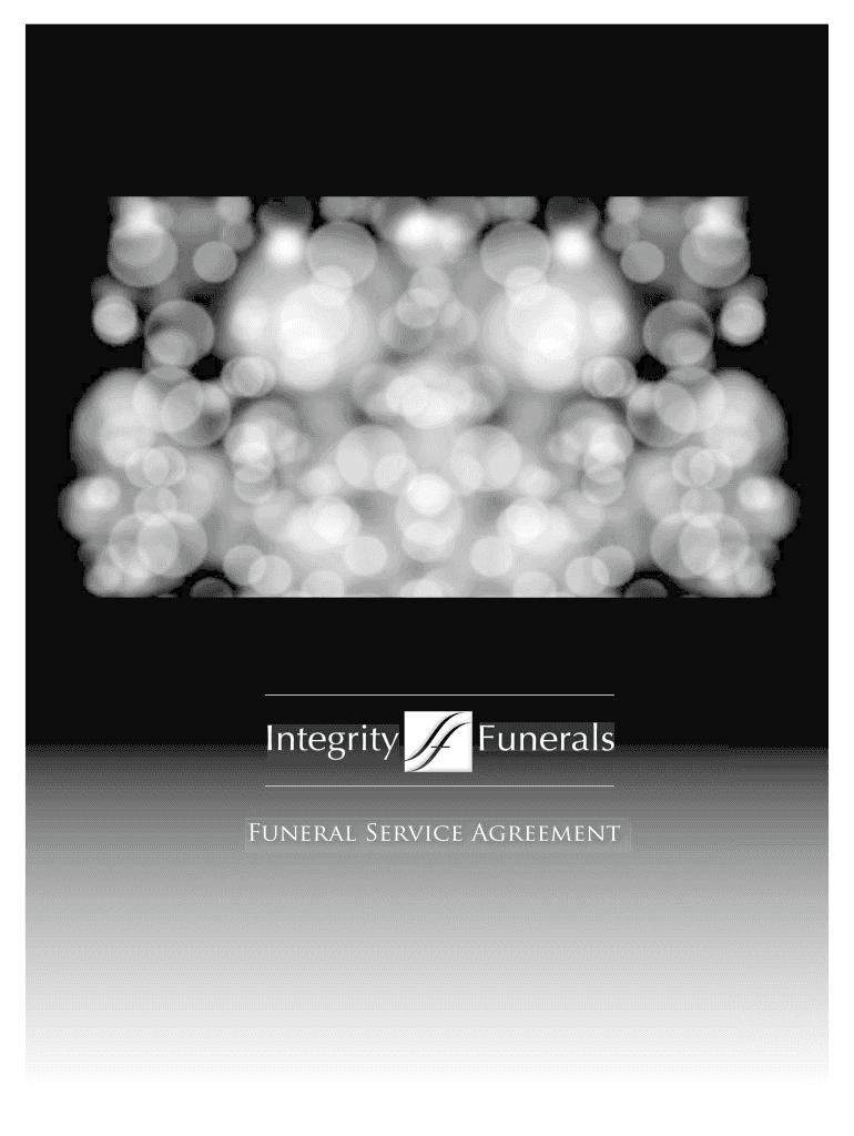 Fillable Online Integrity Funeral Contract - Integrity Funerals Fax ...