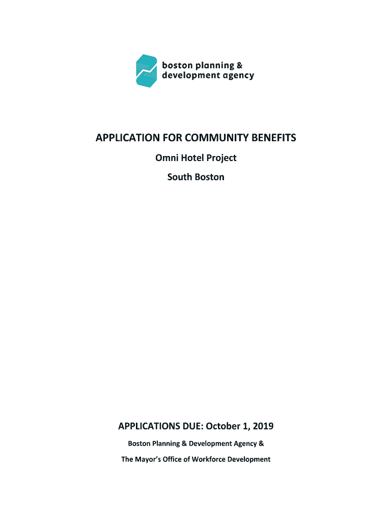 Fillable Online application for community benefits - Boston Planning ...