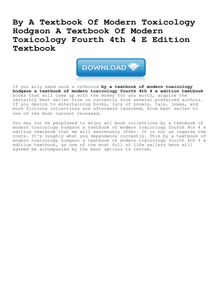 Fillable Online A Textbook of Modern Toxicology, 4th Edition - HNS ...