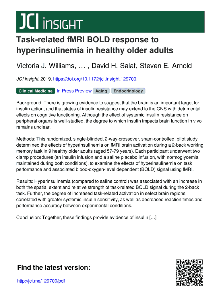 Fillable Online insight jci Task-related fMRI BOLD response to ... - JCI Insight Fax Email Print ...