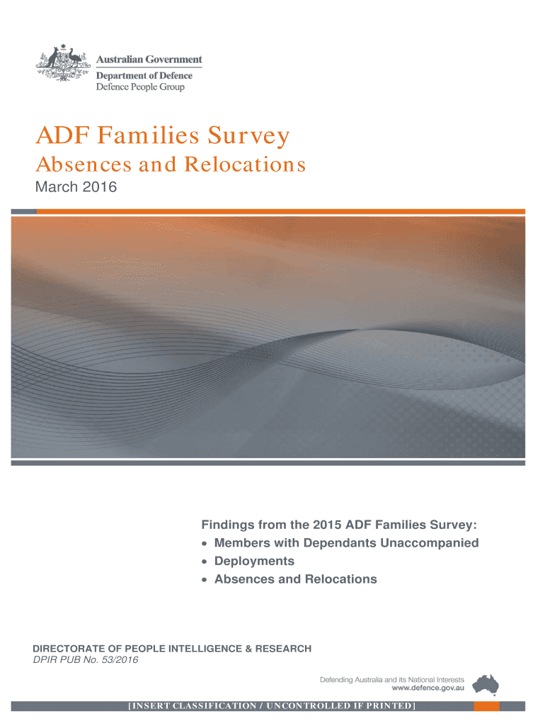 Fillable Online ADF Families Survey : Your Family : Department of ...