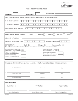 Fillable Online Fixed Deposit Request Form Fax Email Print - pdfFiller