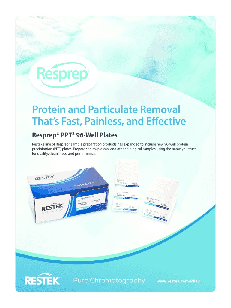 Fillable Online Resprep PPT3 96-Well Plates Sales Sheet. Protein and ...