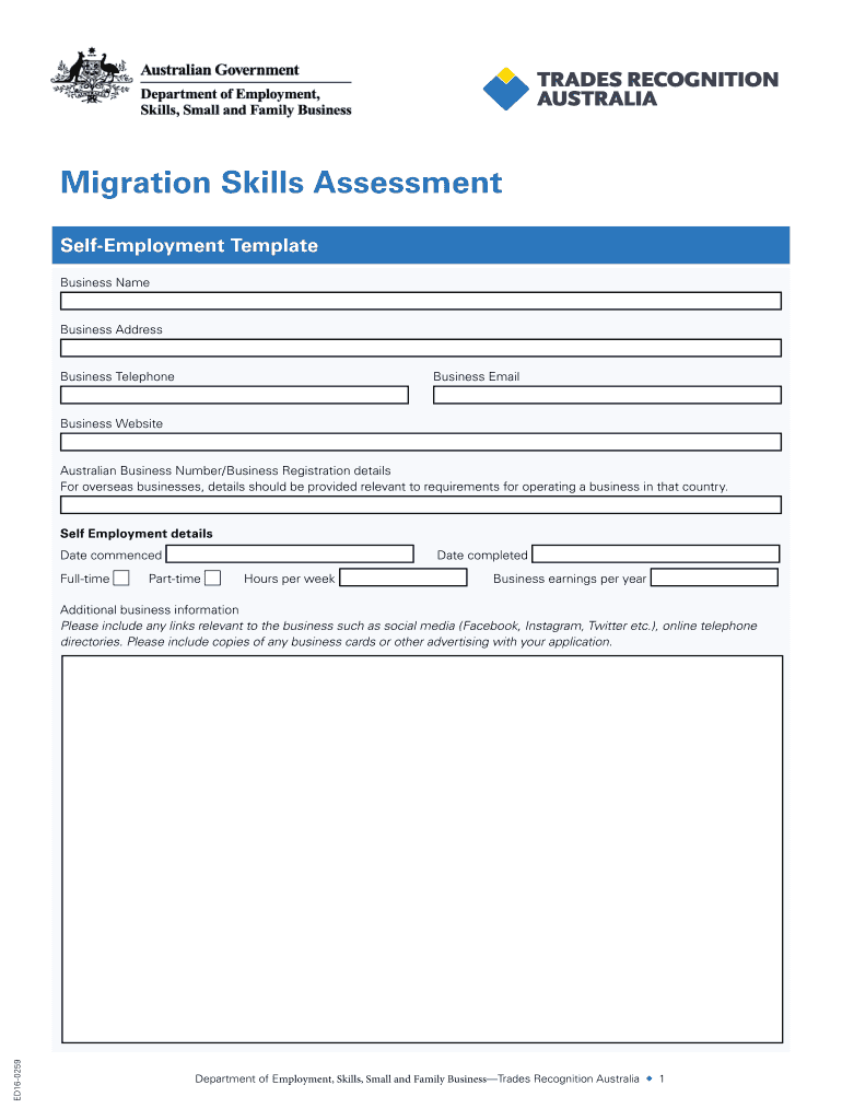 Fillable Online Employment Skills Assessment Template - All New Resume ...