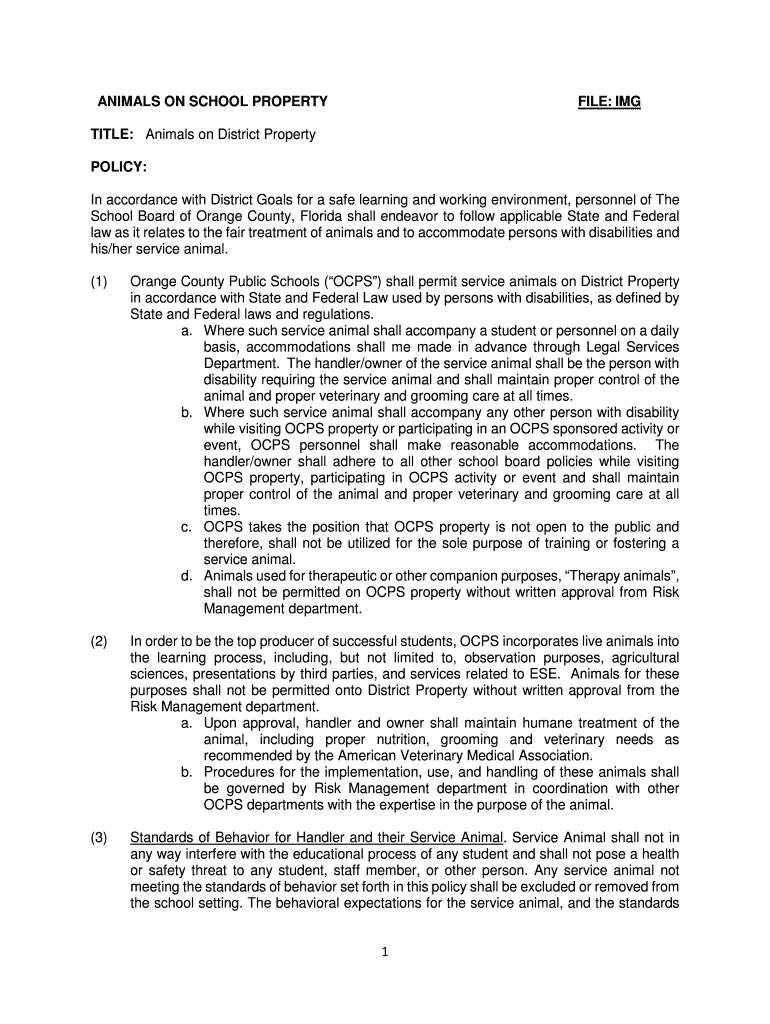 Fillable Online File IMG: Animals in Schools - Maine School Administrative ... Fax Email Print ...