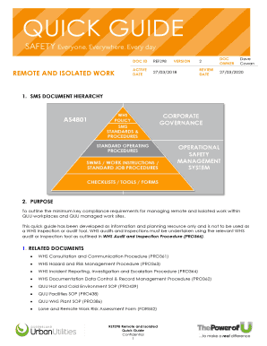 Fillable Online Remote and Isolated Work Quick Guide. REF298 Fax Email ...