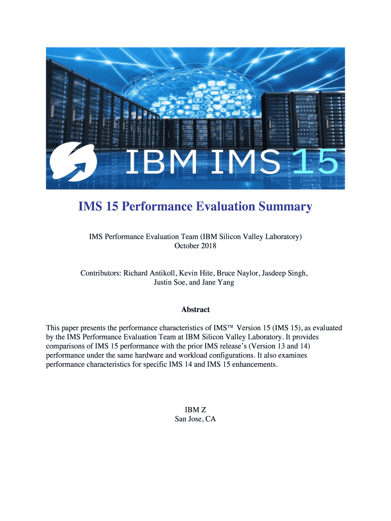 Fillable Online IMS 15 Performance Evaluation Summary - ibm.com Fax Email Print - pdfFiller