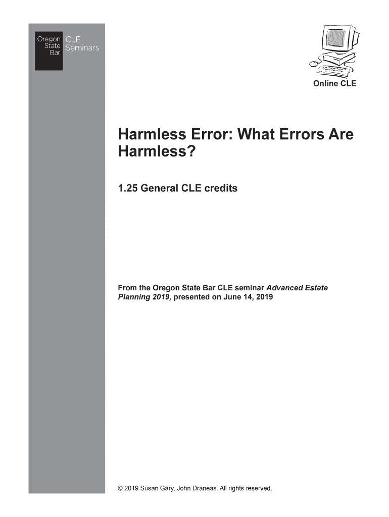 Fillable Online Harmless Error: What Errors Are Fax Email Print - pdfFiller