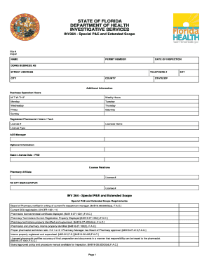 Fillable Online Fillable Online Inspection Forms Florida Department of ...