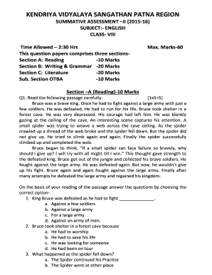 Sample Paper Class 8 Maths - Fill Online, Printable, Fillable, Blank ...