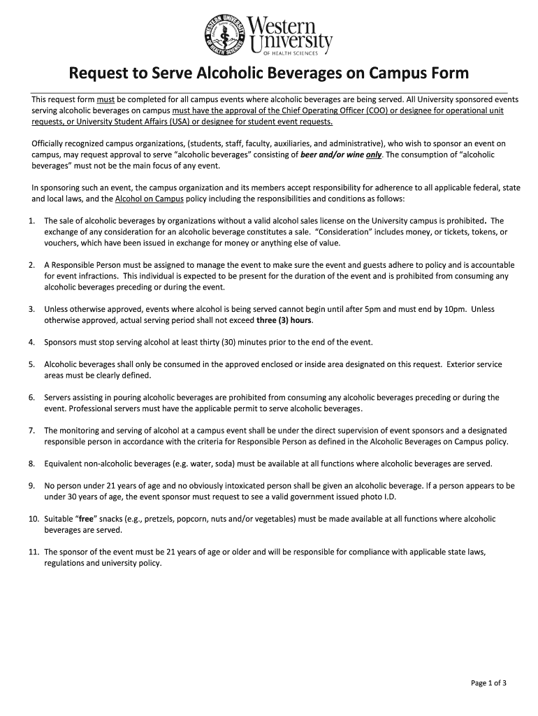 Fillable Online Alcohol Request Form - Qualtrics Fax Email Print ...