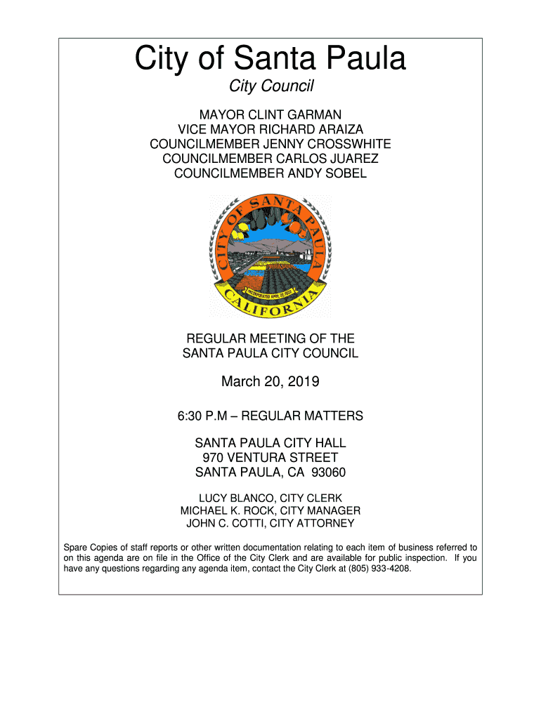 Fillable Online MAYOR CLINT GARMAN Fax Email Print - pdfFiller