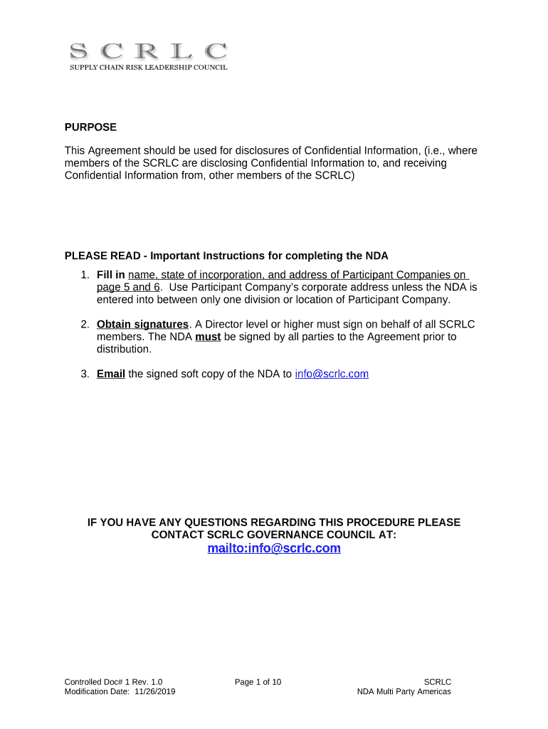 Cisco/3-Way NDA - Supply chain Doc Template | pdfFiller