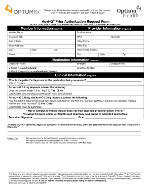 Fillable Online Auvi-Q Prior Authorization Request Form Fax Email Print - pdfFiller