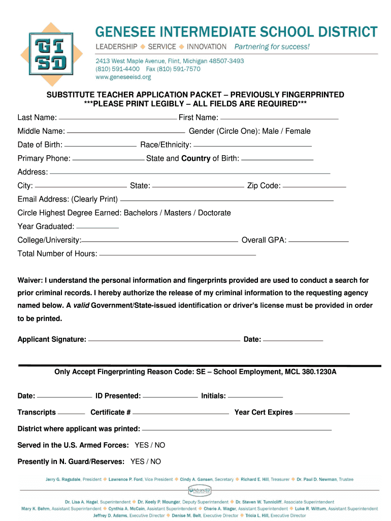 Fillable Online substitute license - Kansas State Department of ...