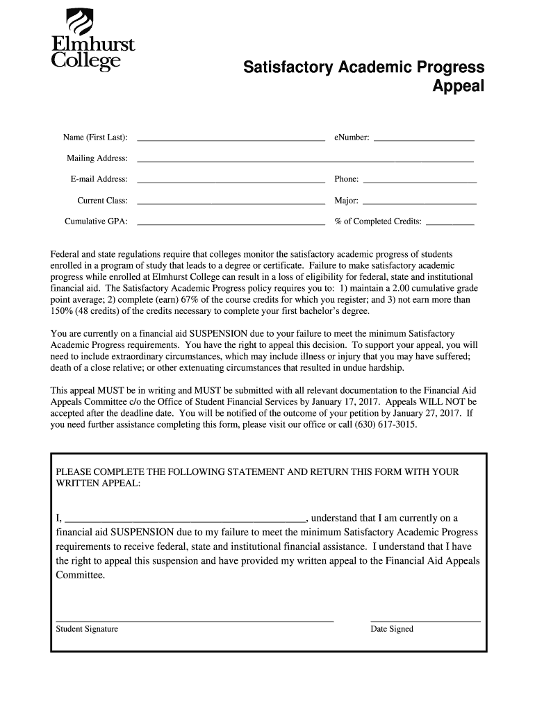 Fillable Online Satisfactory Academic Progress - North Carolina A&T ...