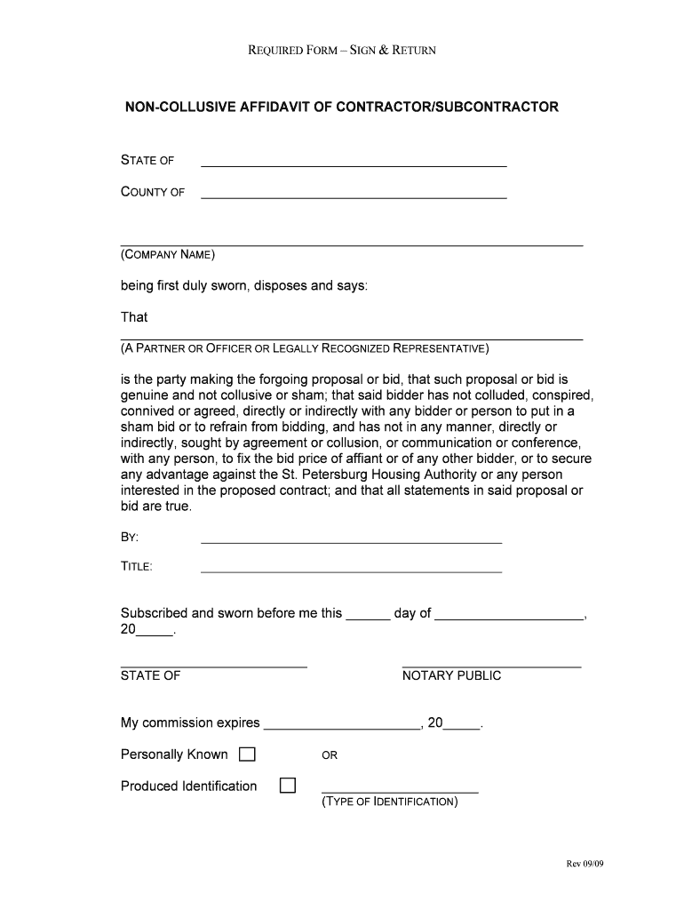 Fillable Online AFFIDAVIT OF ORIGINAL OR SUB-CONTRACTOR - City of ...