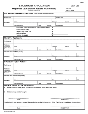 Fillable Online Form 7 - Omnibus Form for Statutory Applications Fax ...