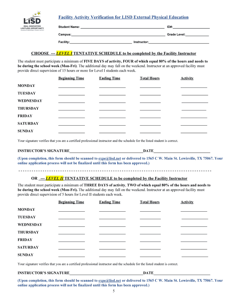 Fillable Online Approved Facility Code # Activity Contact Information ...