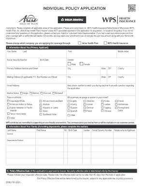 Fillable Online employee group enrollment application - WPS Health ...
