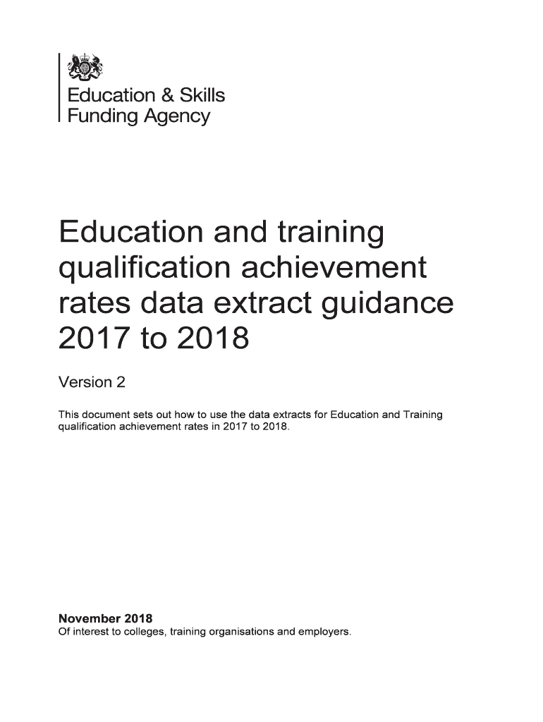 Fillable Online Education and training qualification achievement rates ...