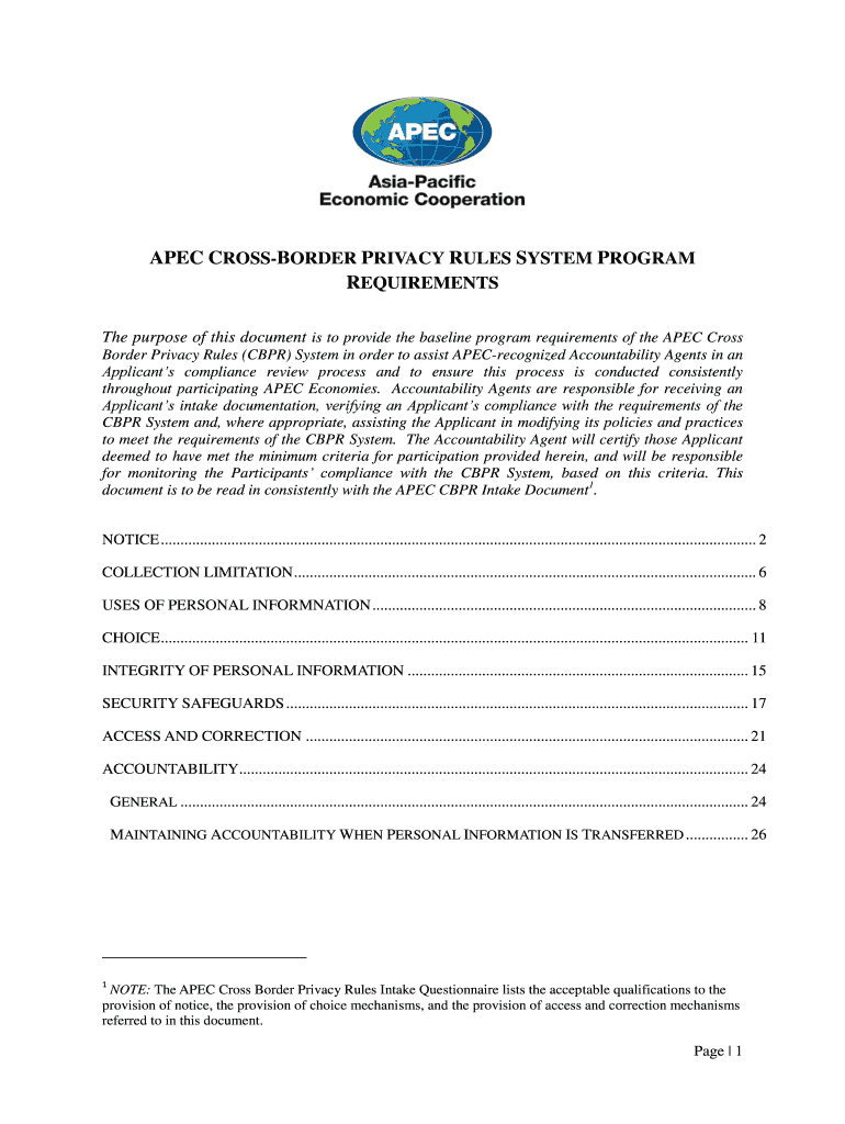 Fillable Online What is the Cross-Border Privacy Rules System? Fax ...