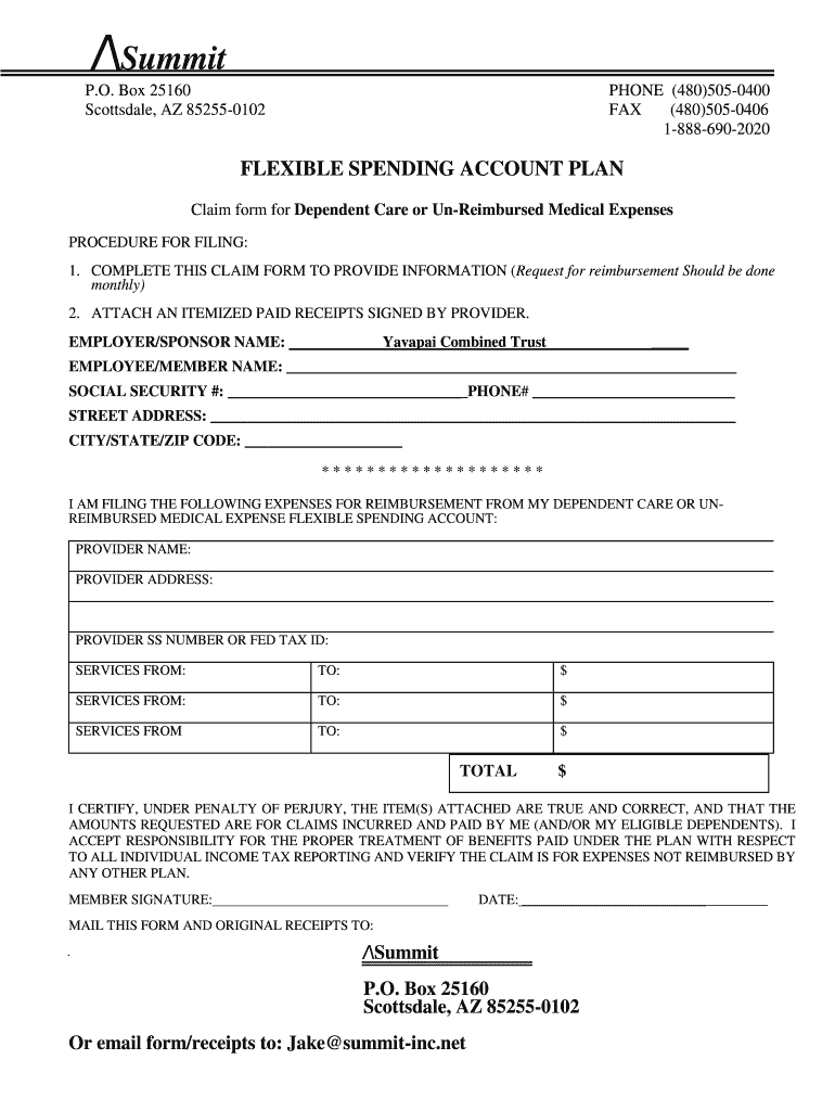 Fillable Online Dependent Daycare Expense Claims Health FSA ... - BMS LLC Fax Email Print ...