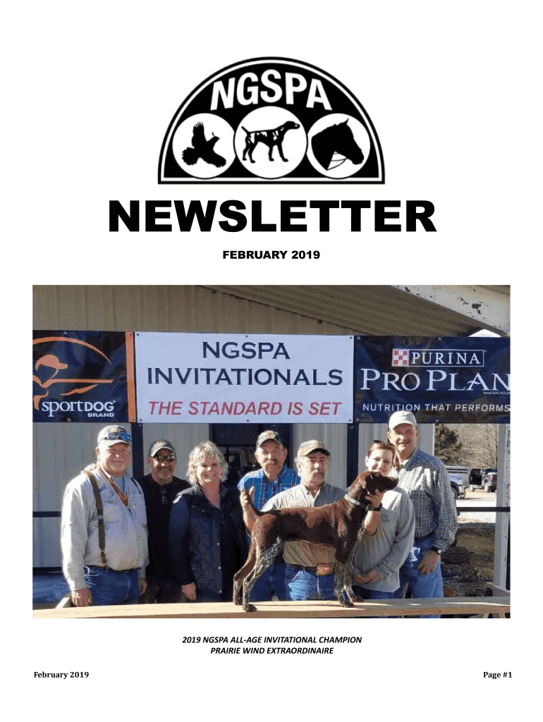 Fillable Online National German Shorthaired Pointer Association - ngspa ...