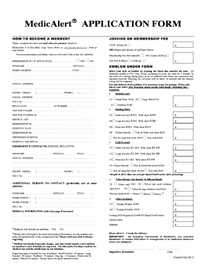 Fillable Online Medical Association Membership Application Form ...