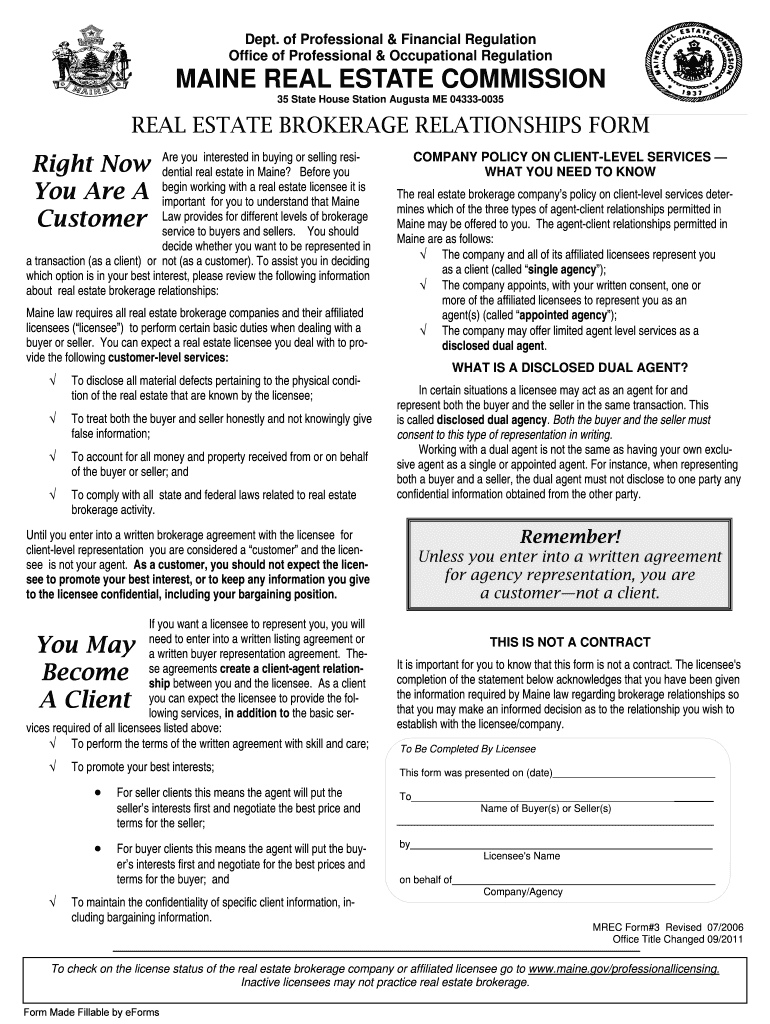 Are license holders required to provide the information about brokerage services iabs notice at ...