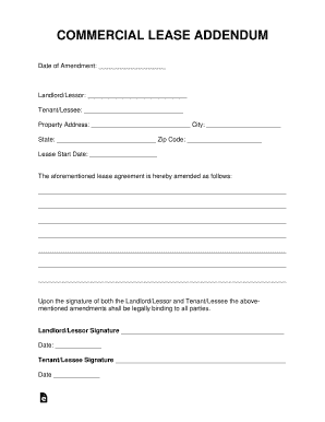 Commercial Lease Addendum 2017-2025 - Fill and Sign Printable Template ...