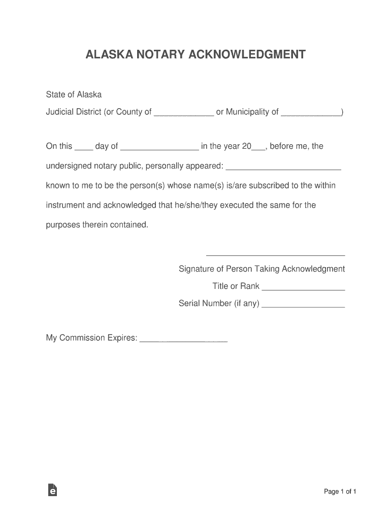 Free Alaska Notarial Certificate - Jurat - PDF - Word: Fill out & sign ...