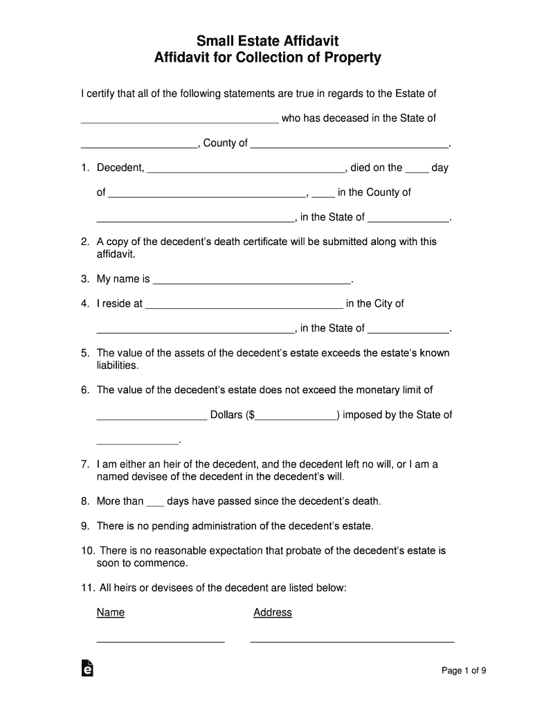 Fillable Online Free Affidavits FormsPDF TemplateForm Download Fax ...