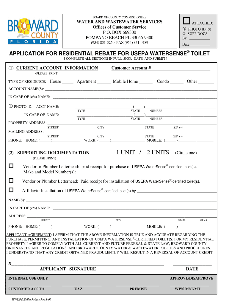 Fillable Online Fillable Online broward Request change to account ...