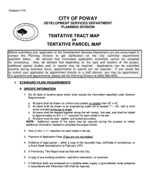 Fillable Online Tentative Tract Maps and Tentative Parcel Maps - City ...