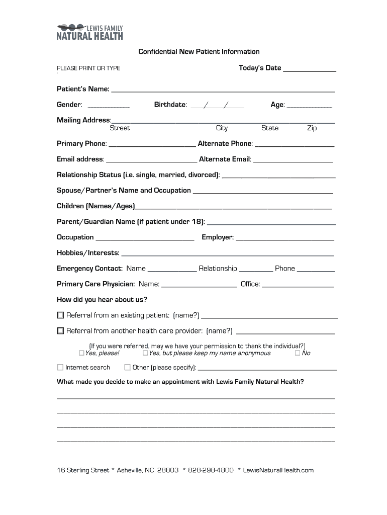 Fillable Online Fillable Online Child New Patient Packet for Dr. Kristina - Lewis ... Fax Email ...