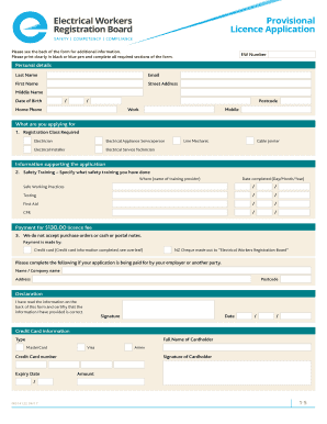 Fillable Online Provisional Licence application. Forms Fax Email Print - pdfFiller
