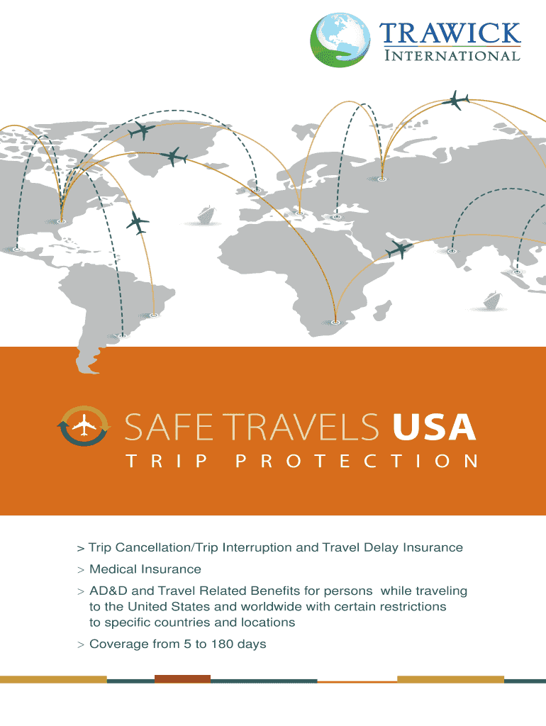Fillable Online Safe Travels USA Trip Protection Insurance - Travel ...