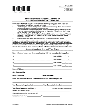 Fillable Online CISI Medical Claim Form - Cultural Insurance Services ...